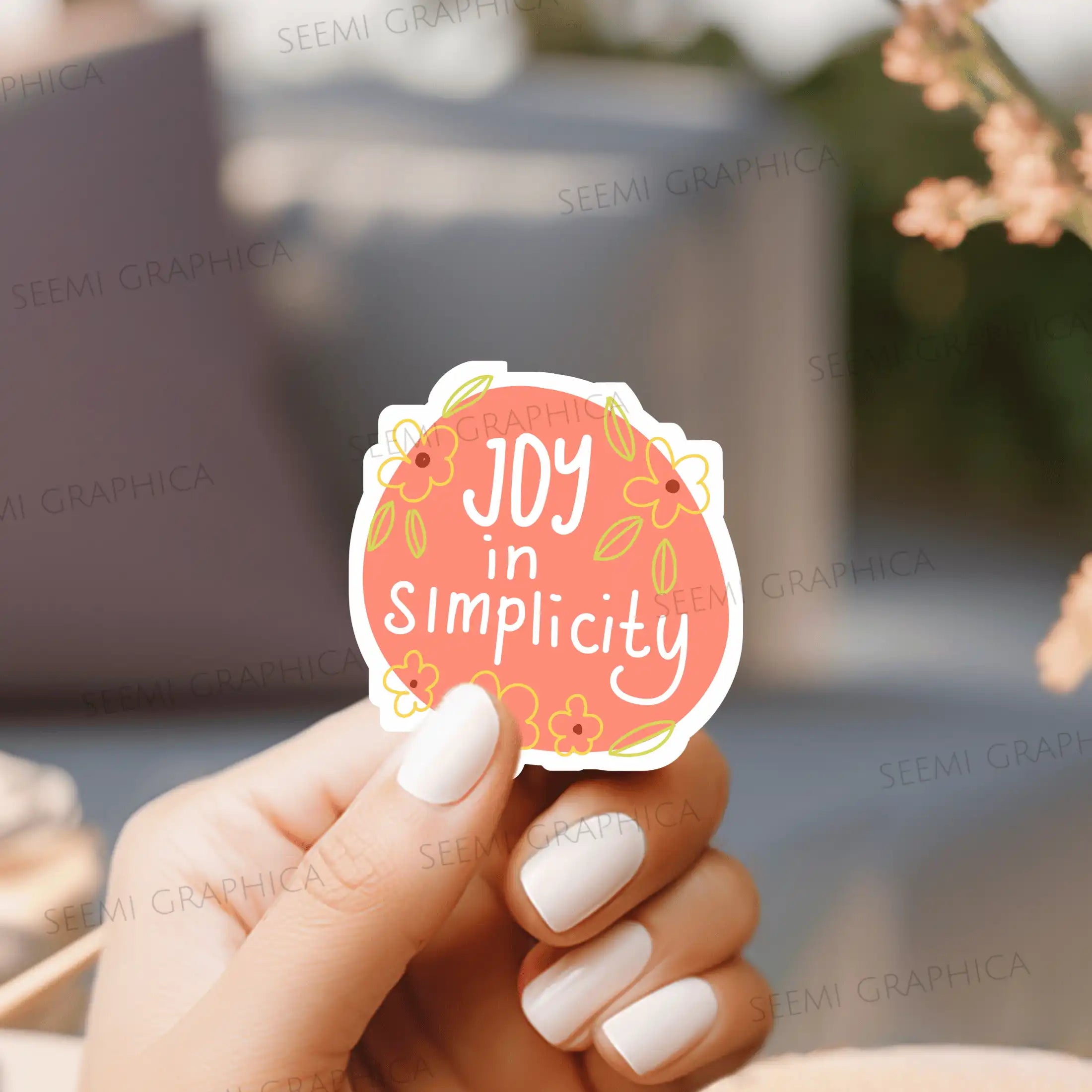 Joy In Simplicity - Sticker – SeemiGraphica