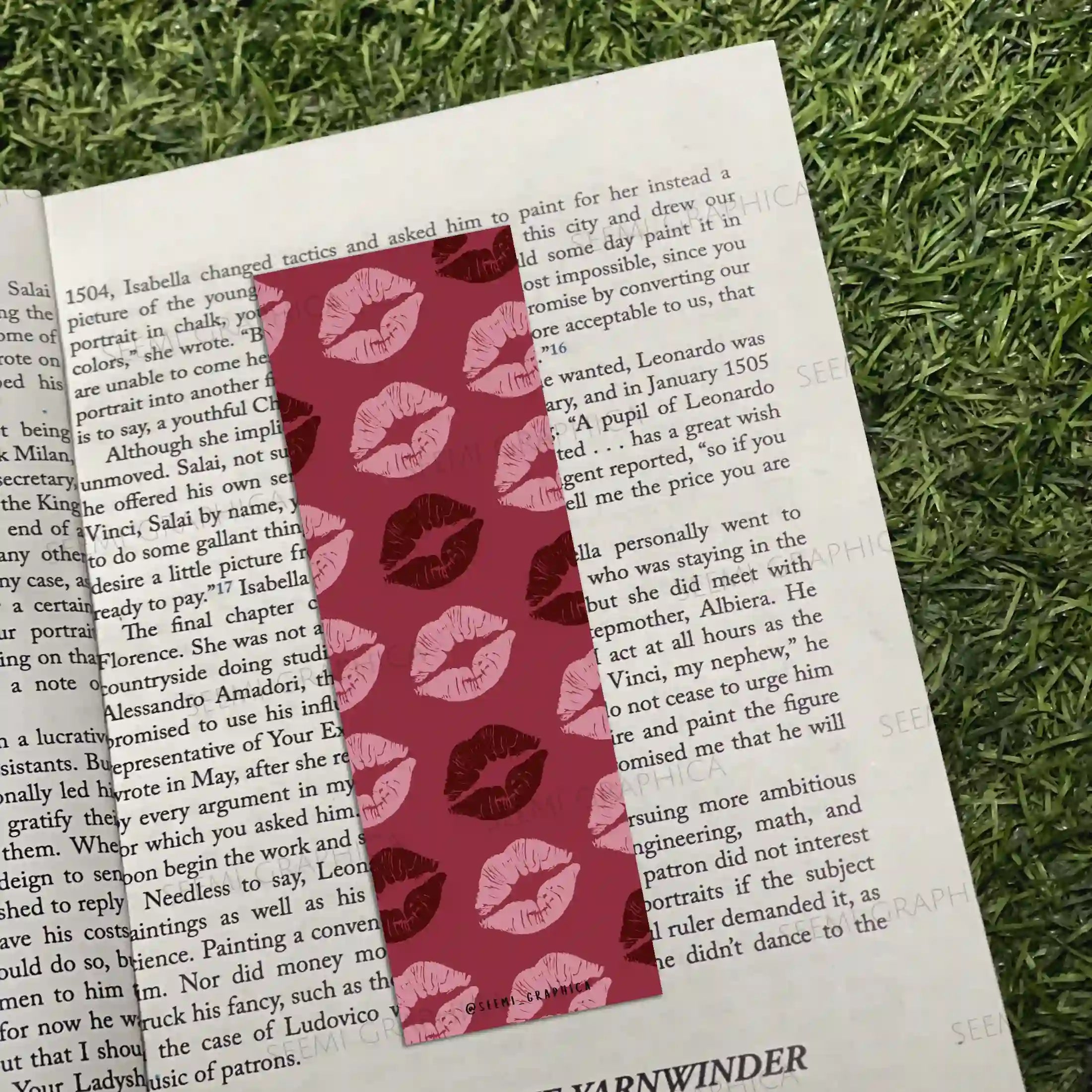 Kiss Print Long Bookmark – SeemiGraphica
