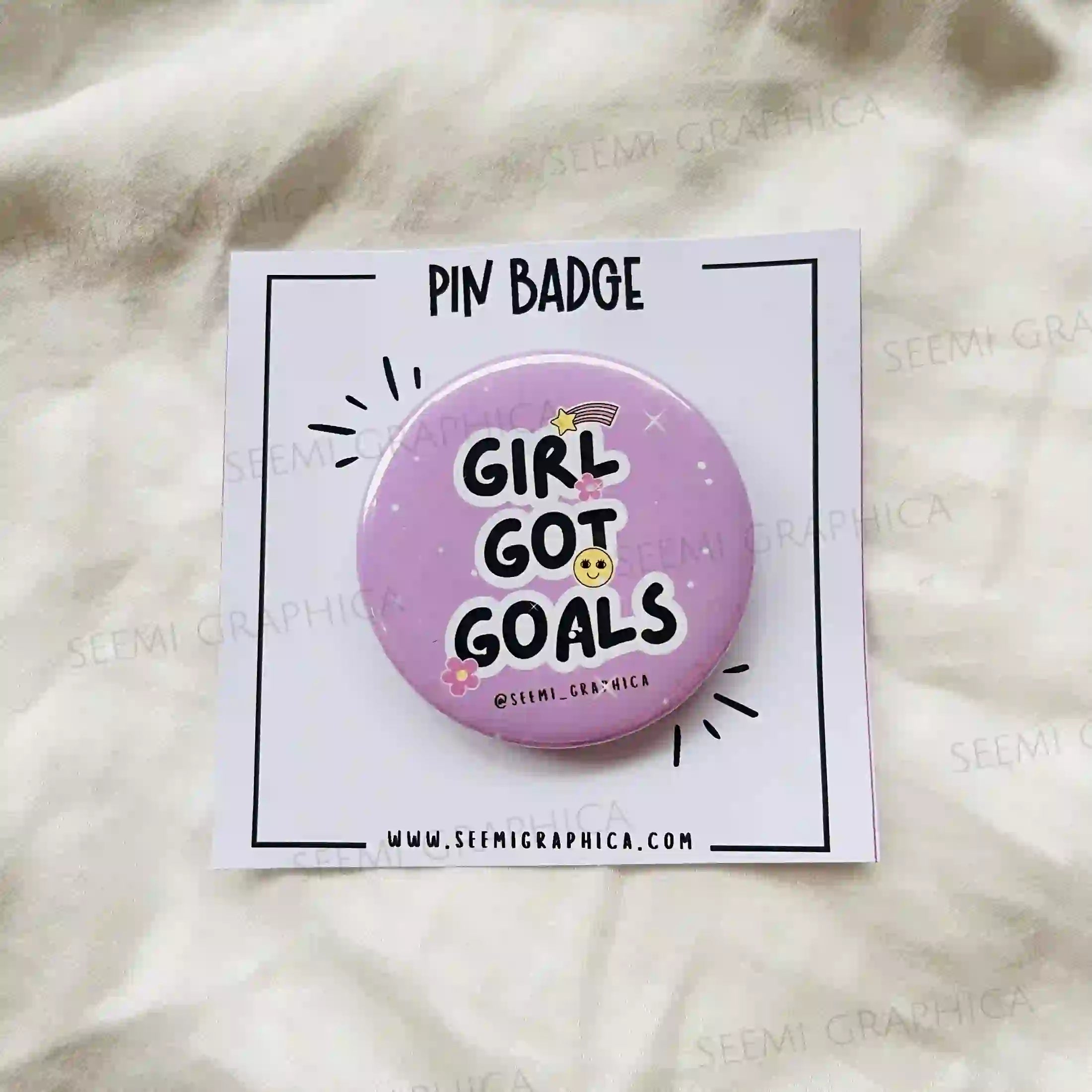 Girl Got Goals - Pin Badge – SeemiGraphica